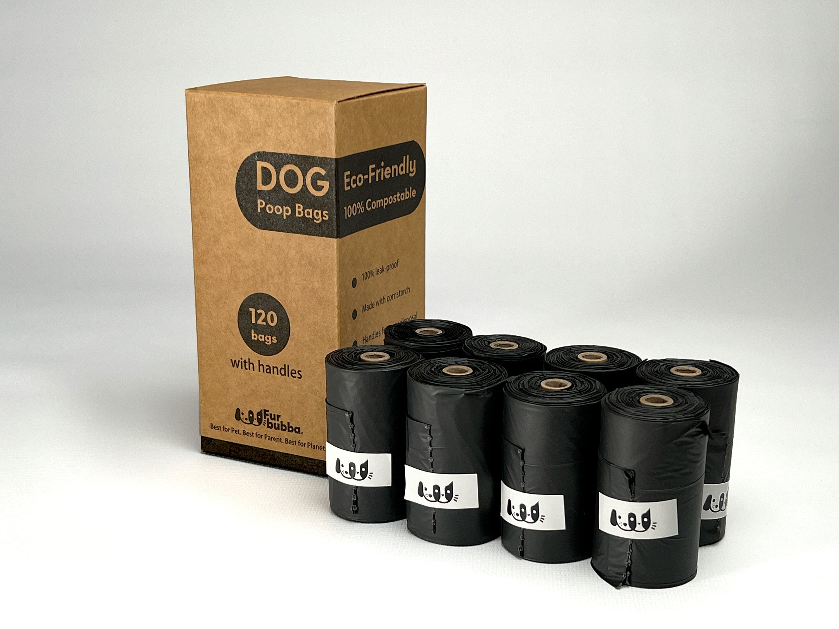 Furbubba Biodegradable & Compostable Dog Poop Bags Made From Cornstarch